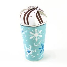 snowflake hot chocolate cup