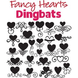 sg fancy hearts dingbats font