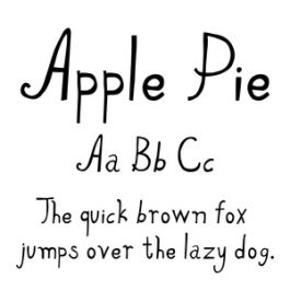 cg apple pie font