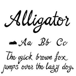 cg alligator script font