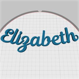 elizabeth name pendant
