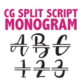 cg split script monogram