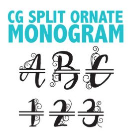 cg split ornate monogram