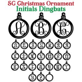 sg christmas ornament dingbats font