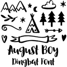august boy dingbat font