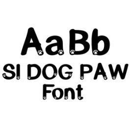 si dog paw font