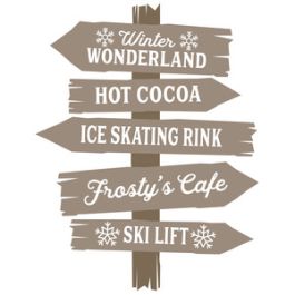 winter wonderland rustic sign