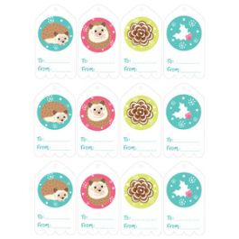christmas hedgehog gift tags