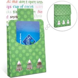 sliding gift card holder: christmas trees
