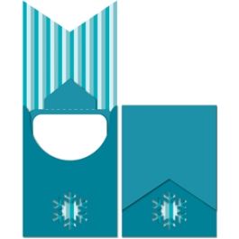 pull out gift card holder - snowflake