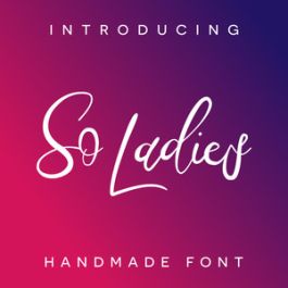 so ladies script font