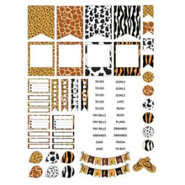 animal print planner stickers