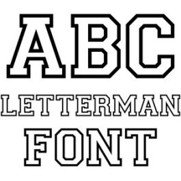 letterman font