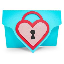 lock heart love card|243514