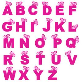 butterfly alphabet letter set