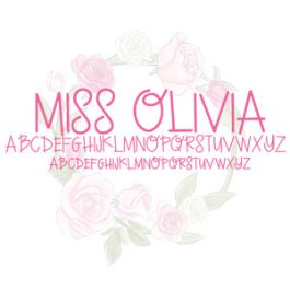 miss olivia font|250075