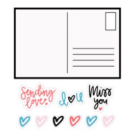 4x6 postcard with stickers