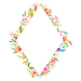 cute diamond flower frame