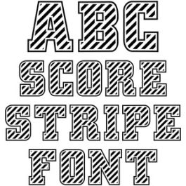 score stripe font