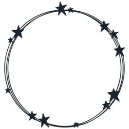 star circle doodle frame