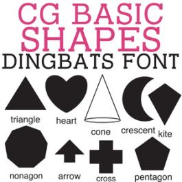 cg basic shapes dingbats