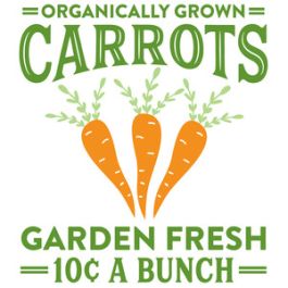 organic carrots sign|259103