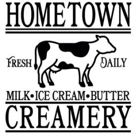 hometown creamery sign