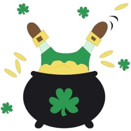 leprechaun in pot of gold|25965