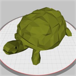 low-poly geometric tortoise