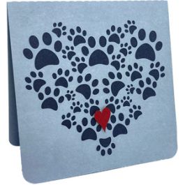 footprint heart card