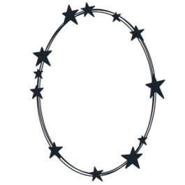 star oval doodle frame