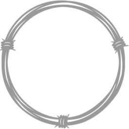 barbed wire circle frame
