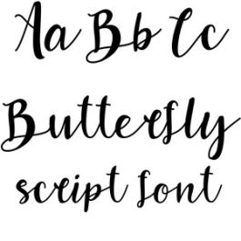 butterfly script font