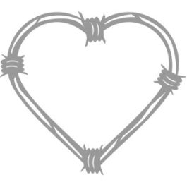 barbed wire heart frame