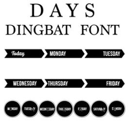 days dingbat font
