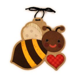 bumblebee heart ornament