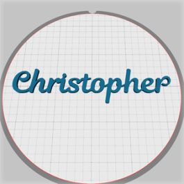 christopher name pendant