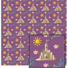 sandcastle background on purple
