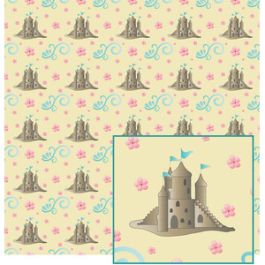 sandcastle with flowers pattern