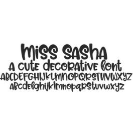 miss sasha font