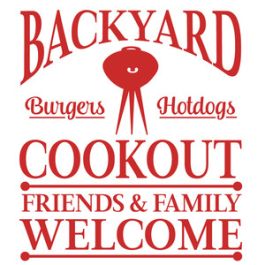 backyard cookout sign