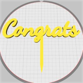 congrats cake stick|269180