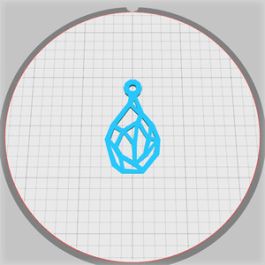 geometric teardrop pendant