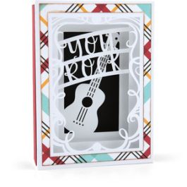 shadow box card guitar