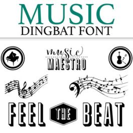 music dingbat font
