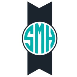 ribbon banner monogram frame