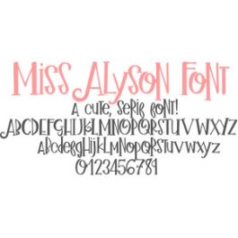 miss alyson font