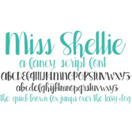 miss shellie font