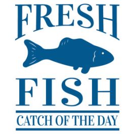 fresh fish sign