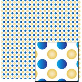 blue & gold dots pattern